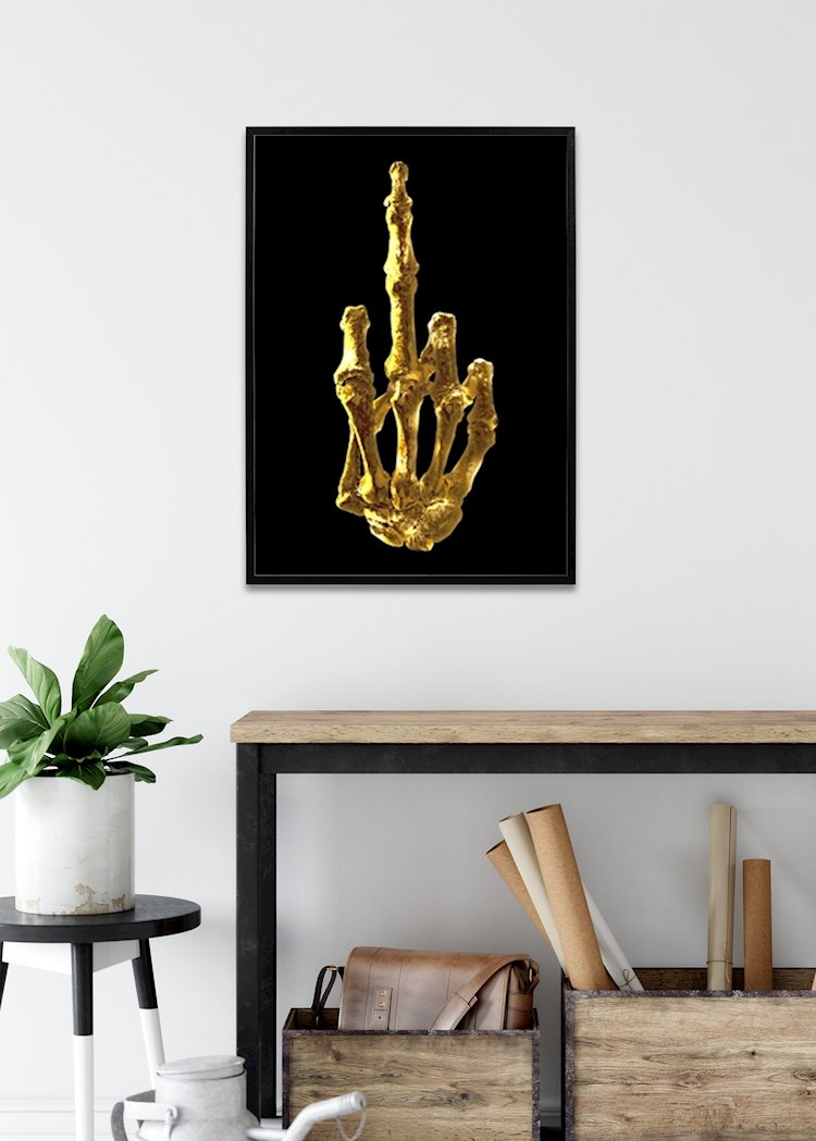 Golden Middle Finger posters & prints by Sascha Hahn - Printler
