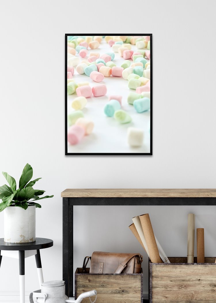 Pastel mini marshmallows posters & art prints door Christa Stroo - Printler
