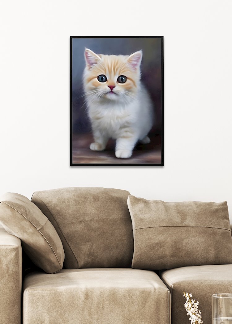 Cute Kitten Painting posters & prints by YUDHI MARDANI RUSMANDA - Printler