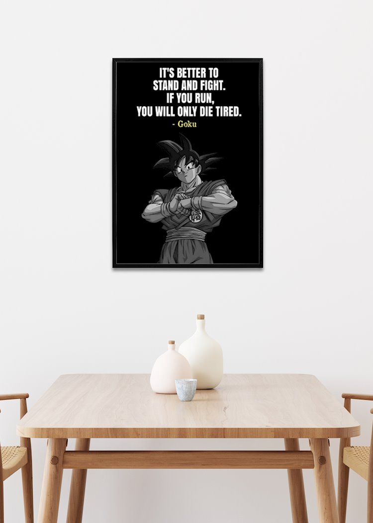 Goku Zitate Poster von Herry Gunawan | Printler