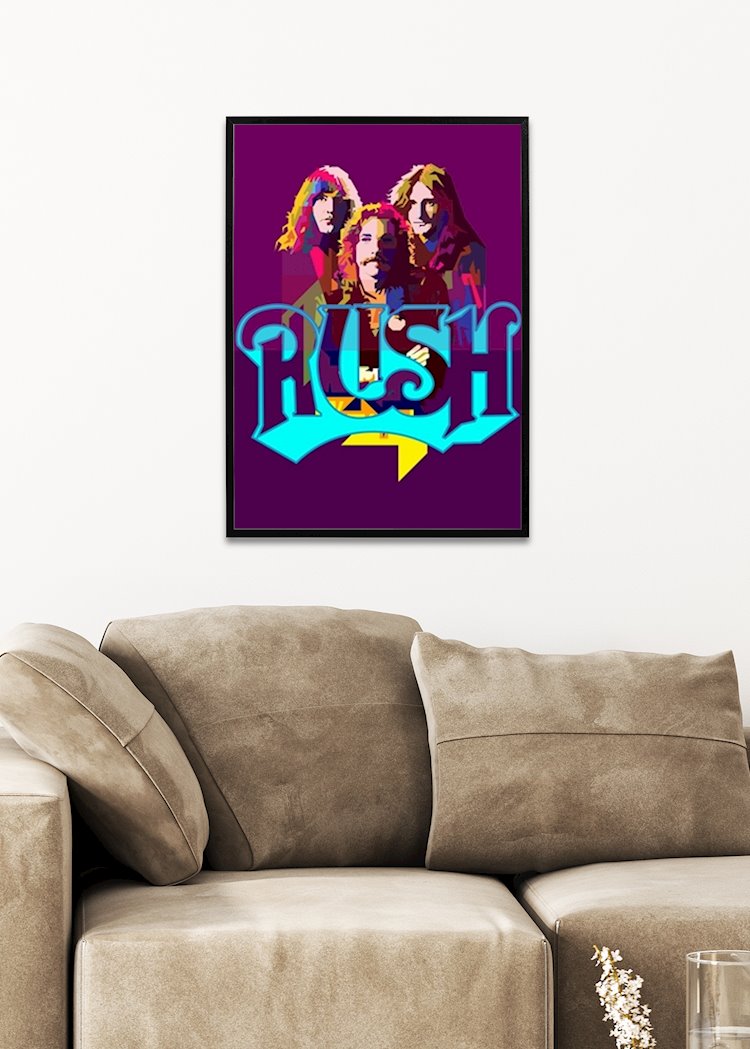 RUSH 70s Classic Rock posters & prints by WPAP Pop Art Portrait - Printler