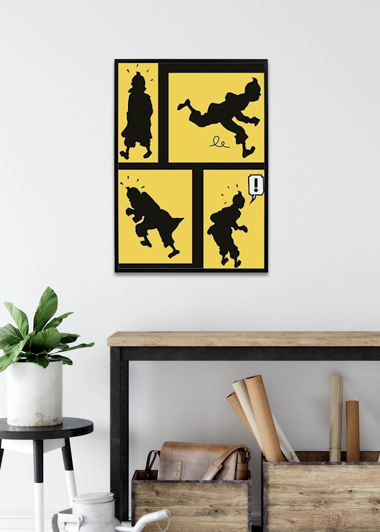 Kuifje minimalistisch kunstwerk posters & art prints door shareen ...