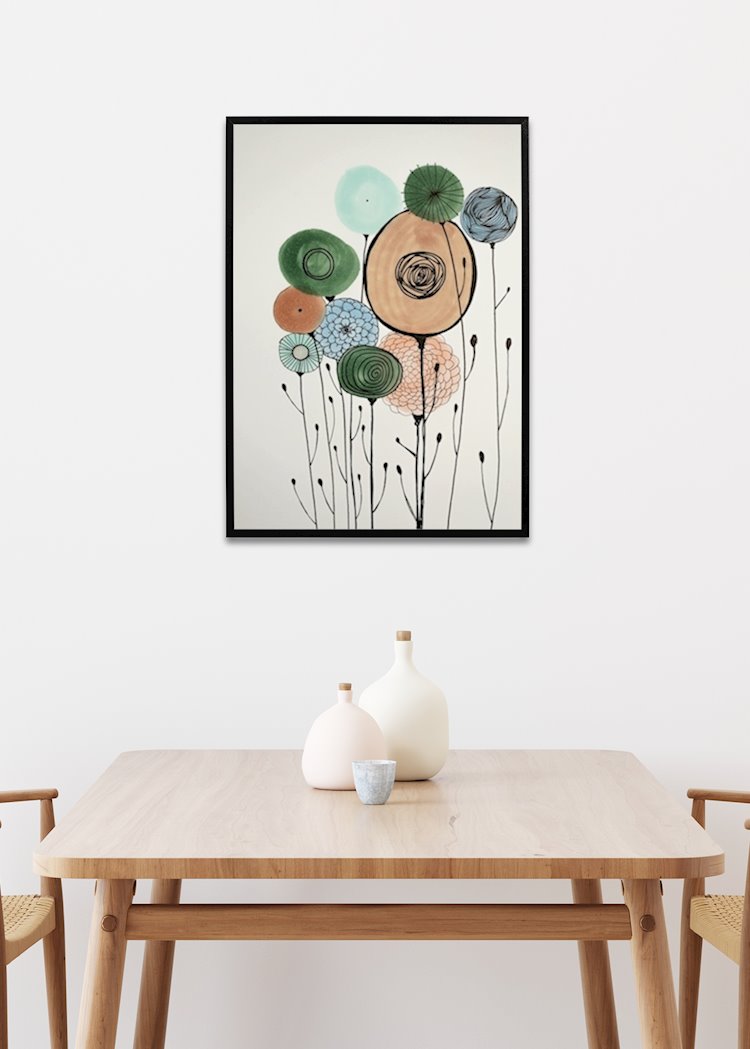 Herbstblumen Poster von Sarah Rautell | Printler