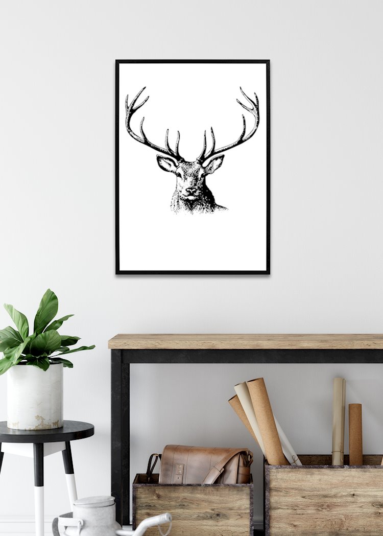 Deer Poster posters & prints by Kritsanee Wannawat - Printler